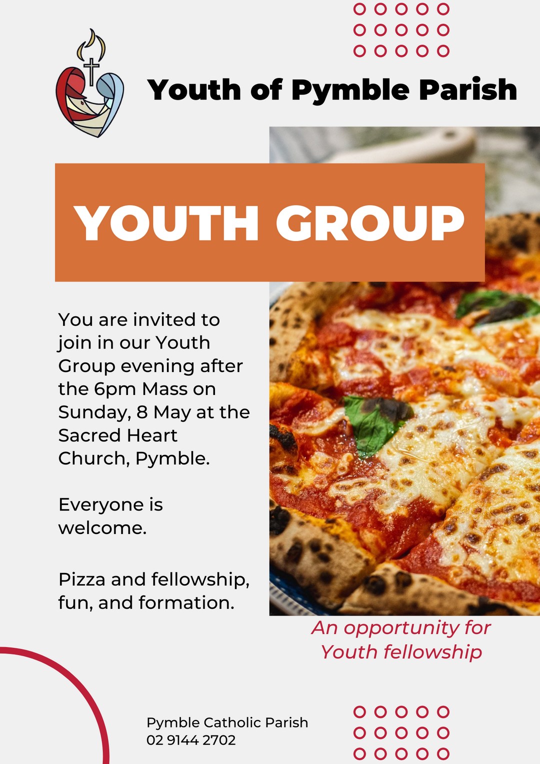 Pizza Evening - Catholic Diocese of Broken Bay