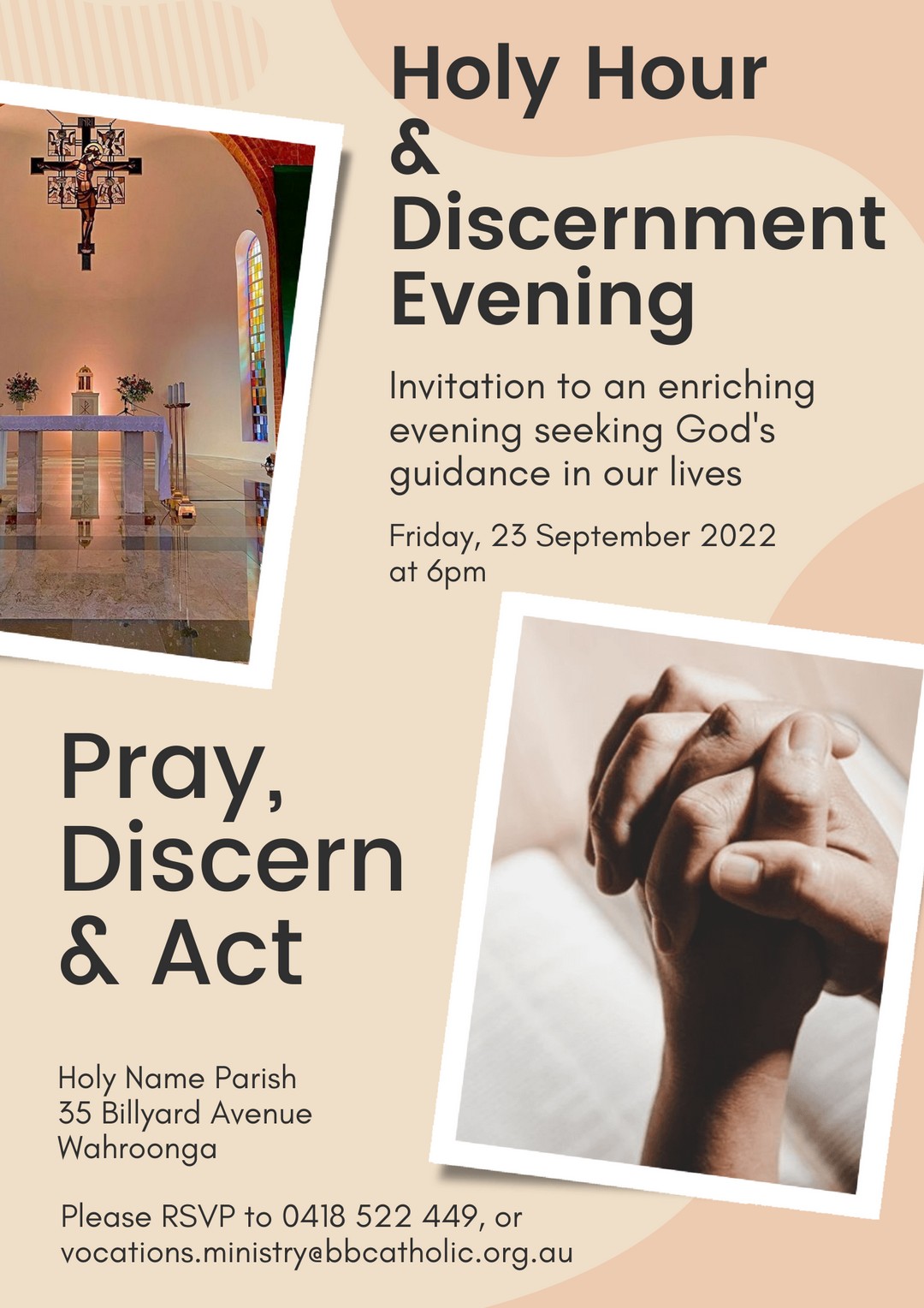 Discernment Evening - Catholic Diocese of Broken Bay
