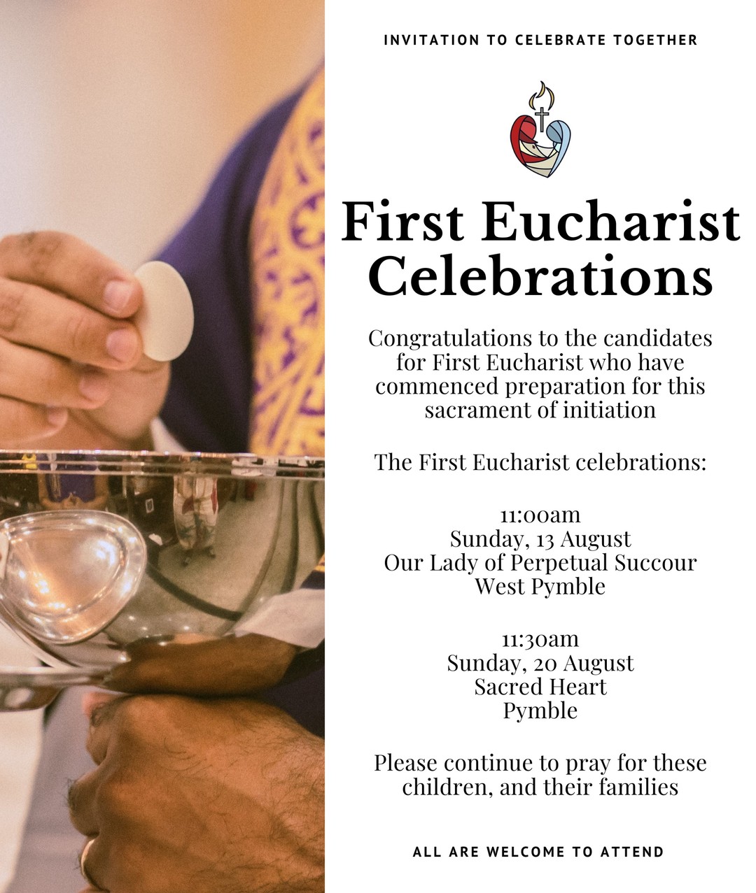 First Eucharist - Catholic Diocese of Broken Bay