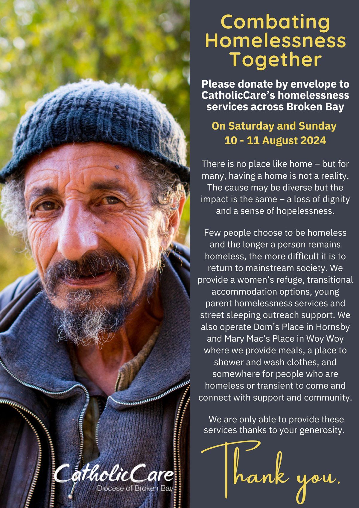 Homelessness Drive - Catholic Diocese of Broken Bay