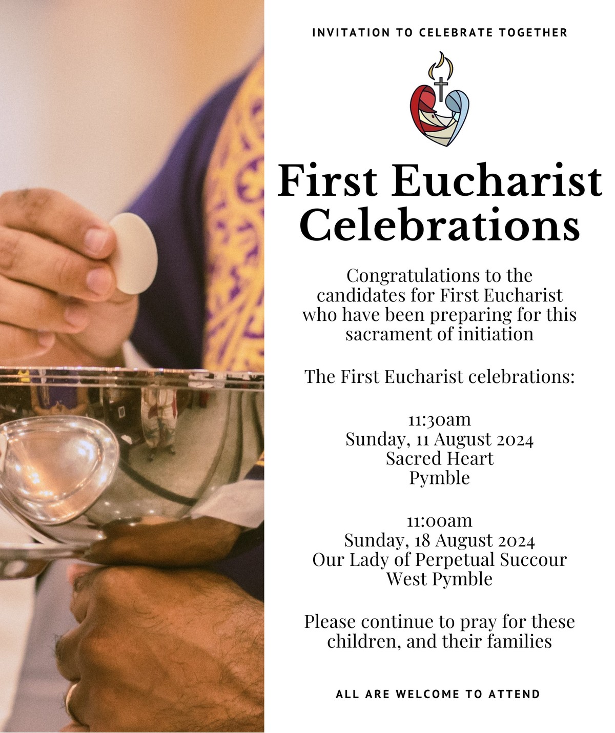 First Eucharist - Catholic Diocese of Broken Bay