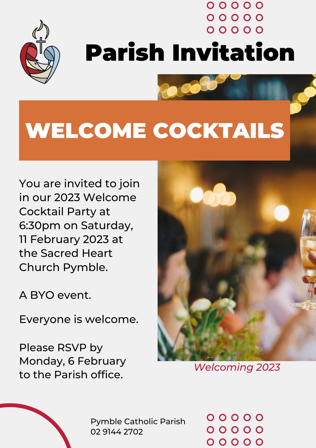 Welcome Cocktails - Catholic Diocese of Broken Bay