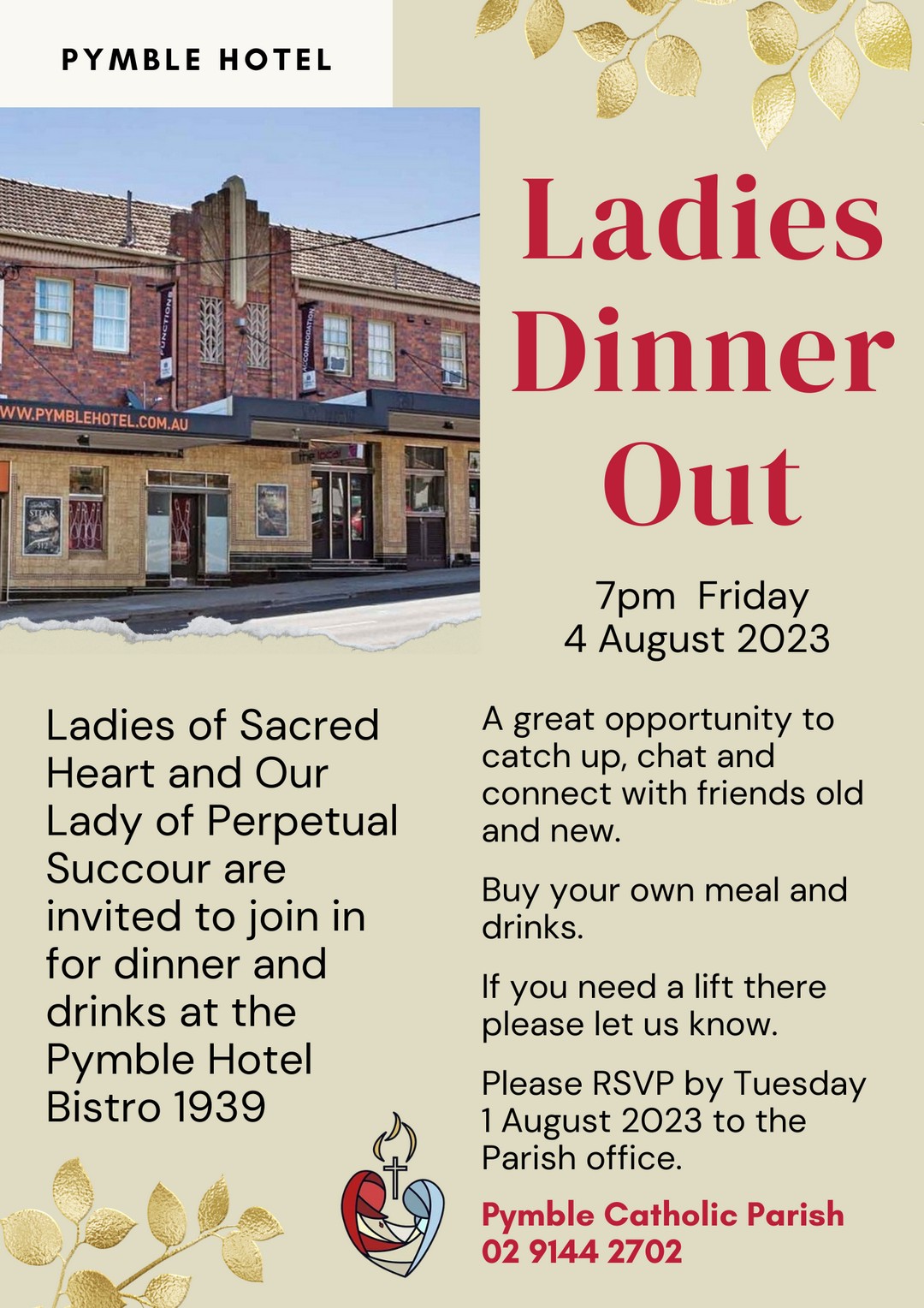 Ladies Dinner - Catholic Diocese of Broken Bay