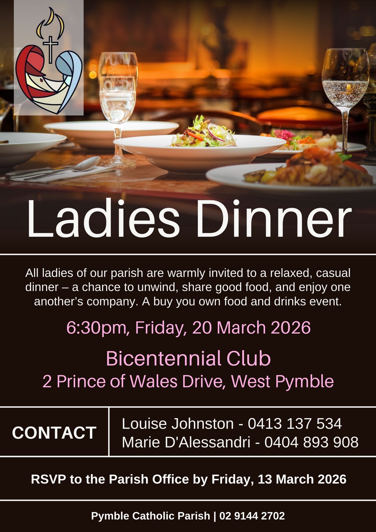 Ladies Dinner - Catholic Diocese of Broken Bay