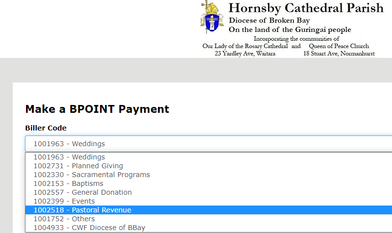 Online Payments - Catholic Diocese of Broken Bay