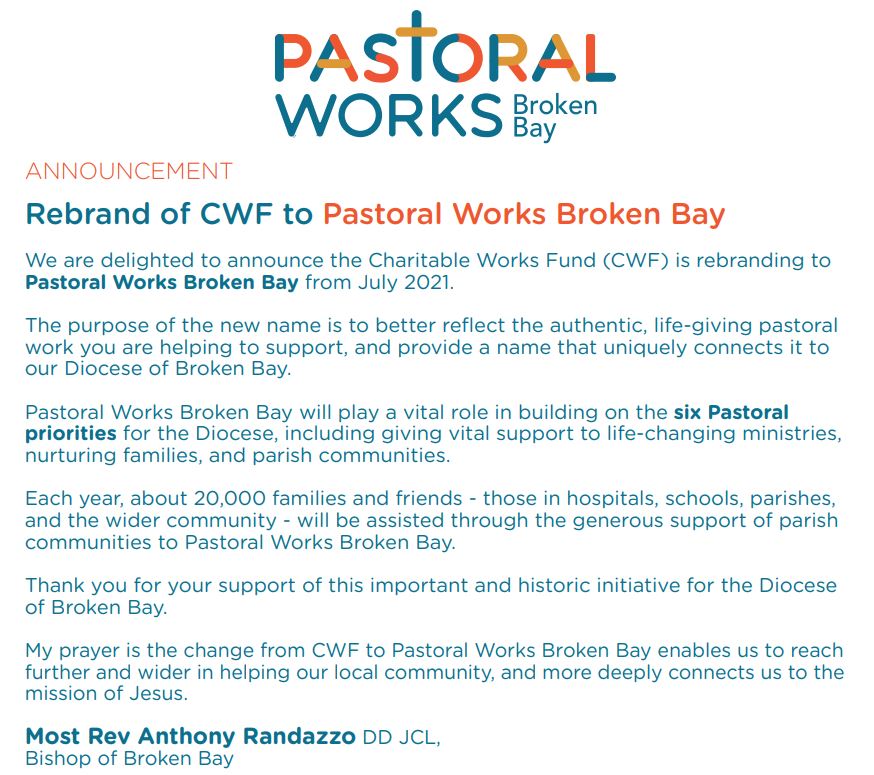Pastoral Works Broken Bay - Catholic Diocese of Broken Bay