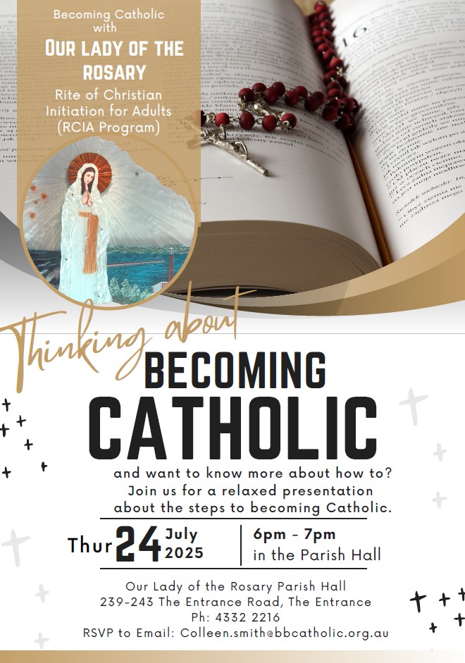 Becoming Catholic - Rite of Christian Initiation for Adults (RCIA ...