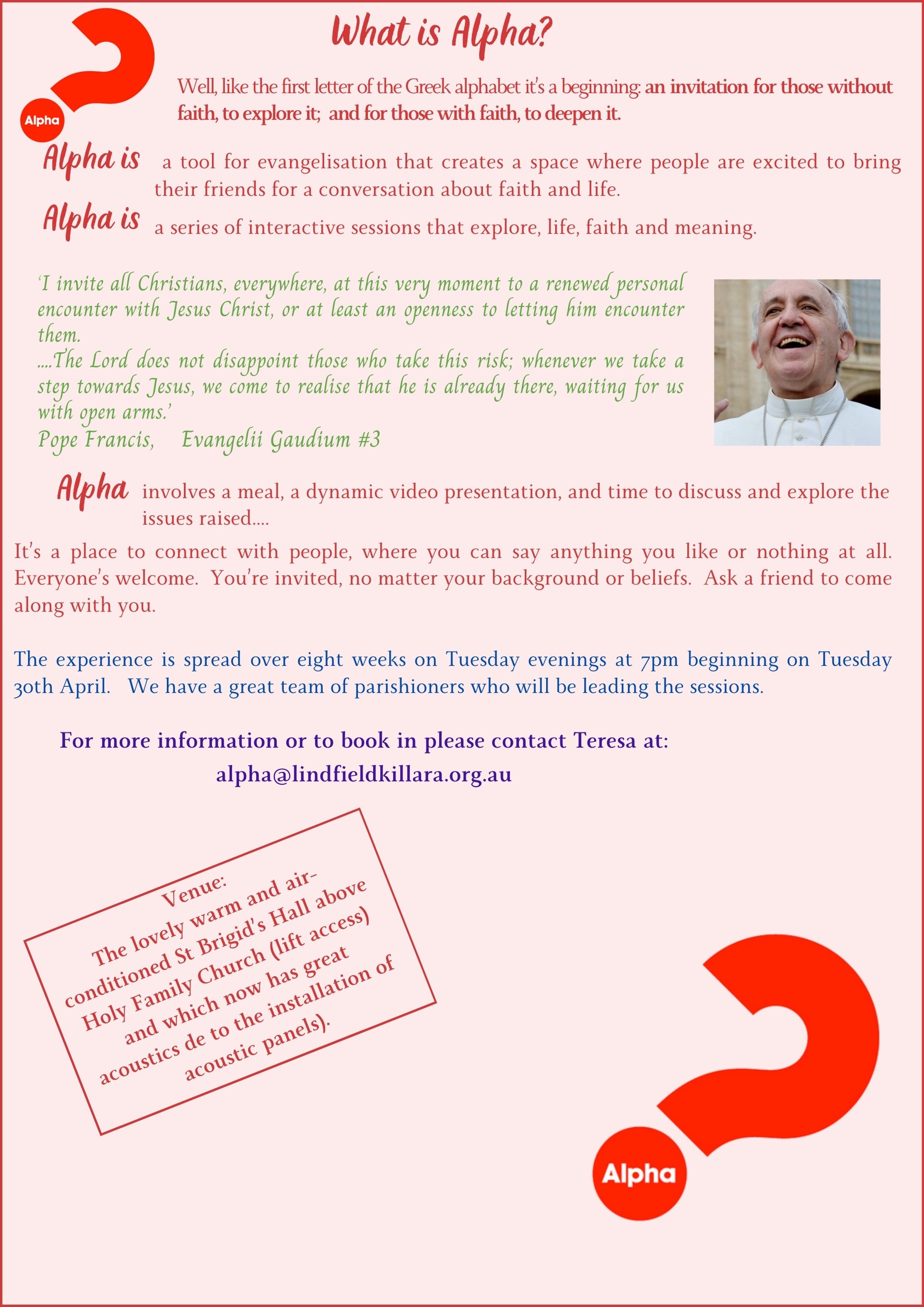 Alpha programme - Catholic Diocese of Broken Bay