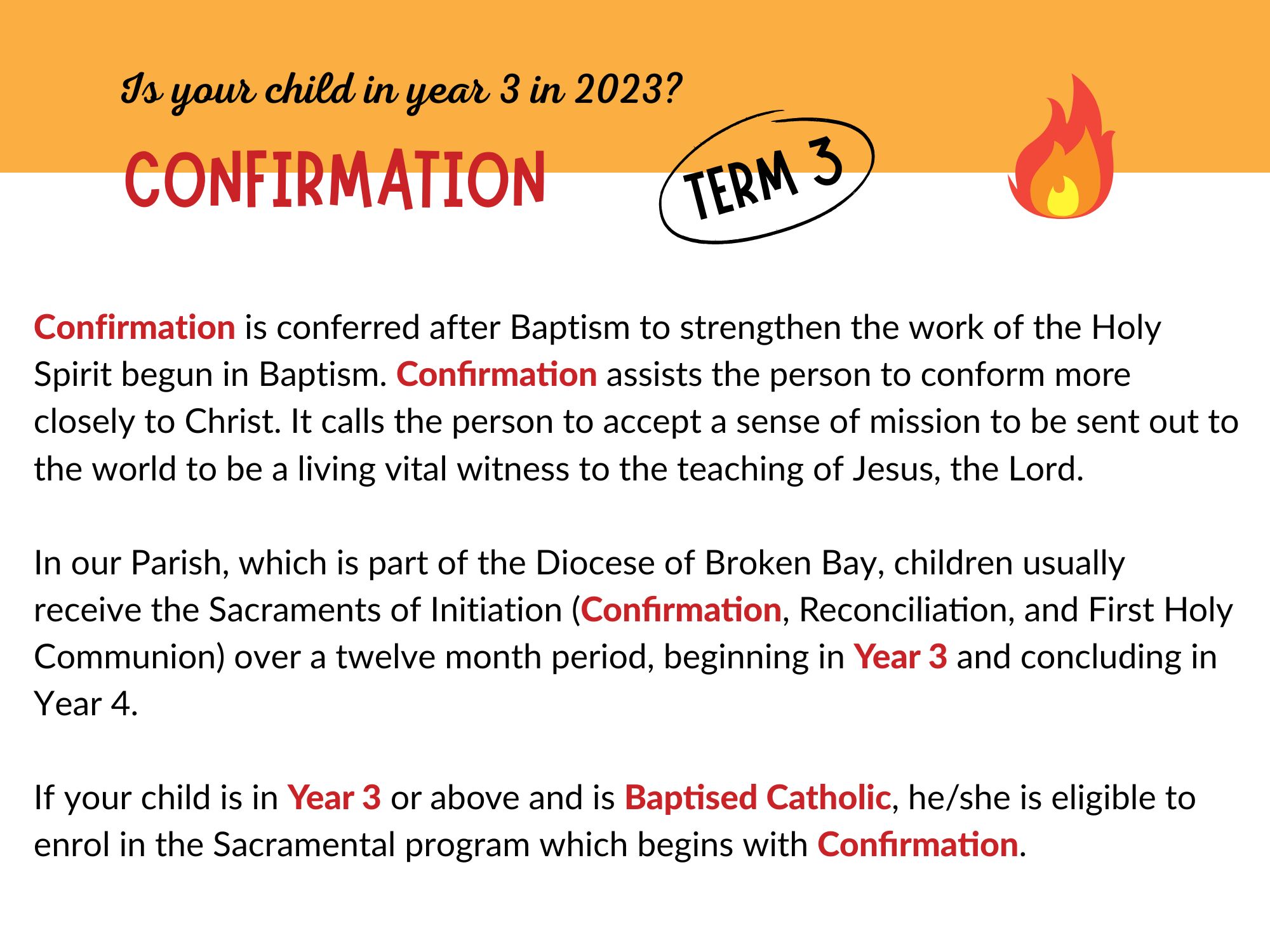 Confirmation - Catholic Diocese of Broken Bay